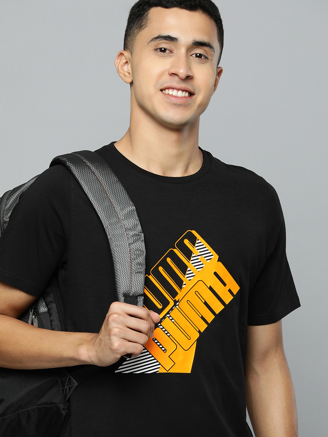 Buy Puma Power Logo Printed Pure Cotton Regular Fit T Shirt - Tshirts ...