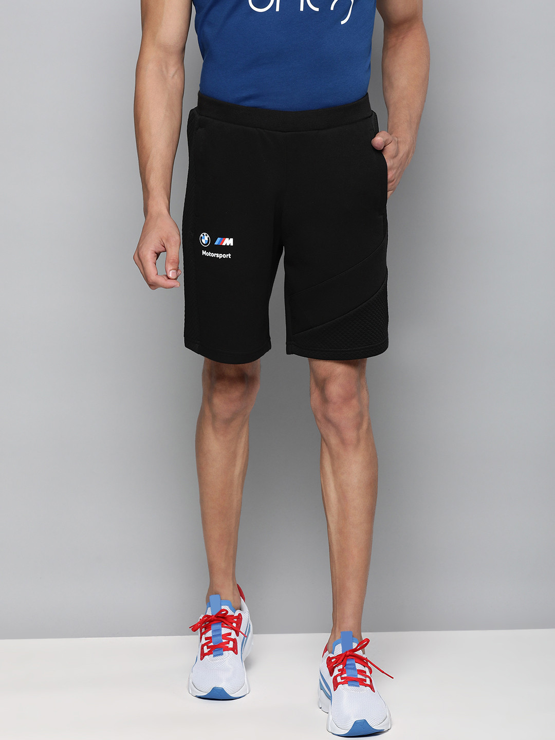 Buy PUMA Motorsport Men Black BMW Motorsports Regular Fit Shorts ...