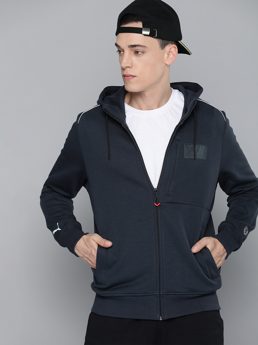 Buy PUMA Motorsport Men Blue Ferrari Style Hdd B12B2 Sweat Jacket ...