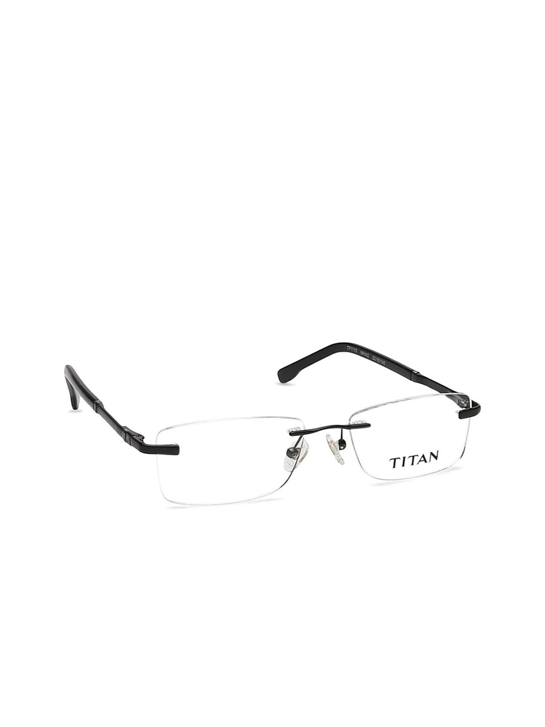Buy Titan Unisex Black Rimless Rectangle Frames - Frames for Unisex ...