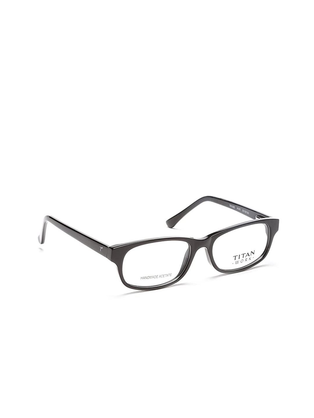 Buy Titan Unisex Black Full Rim Rectangle Frames - Frames for Unisex ...