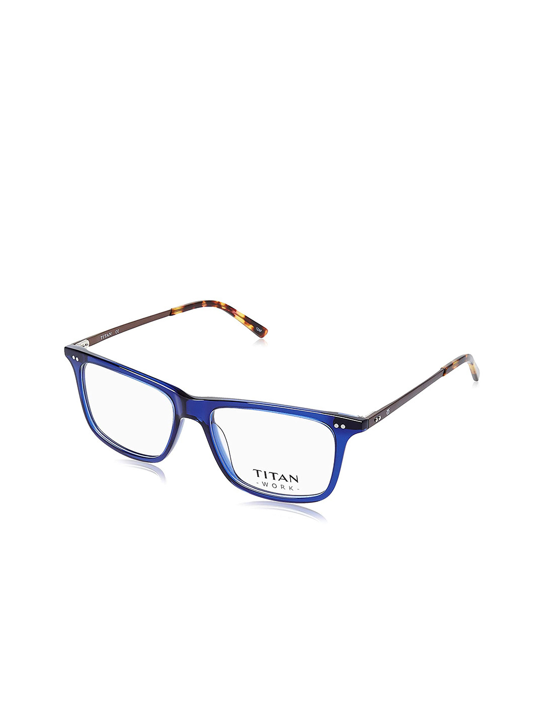 Buy Titan Unisex Blue & Black Full Rim Square Frames - Frames for ...