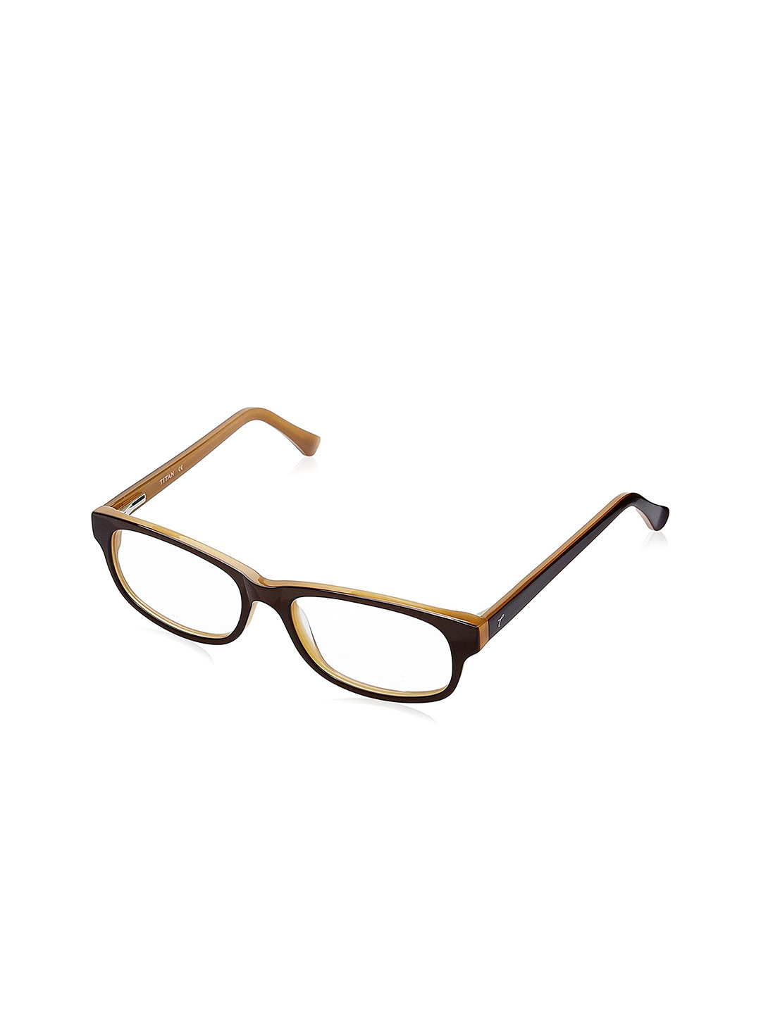 Buy Titan Unisex Brown & Black Colourblocked Full Rim Rectangle Frames ...