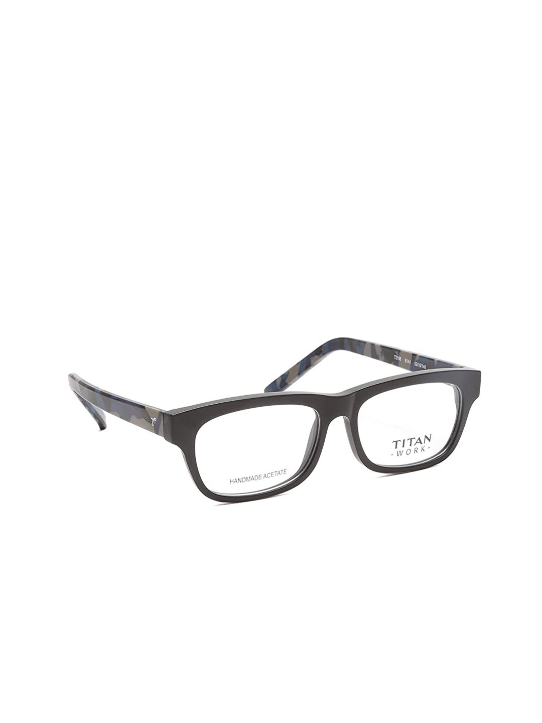 Buy Titan Black Full Rim Rectangle Frames T2186B1A1 - Frames for Unisex ...