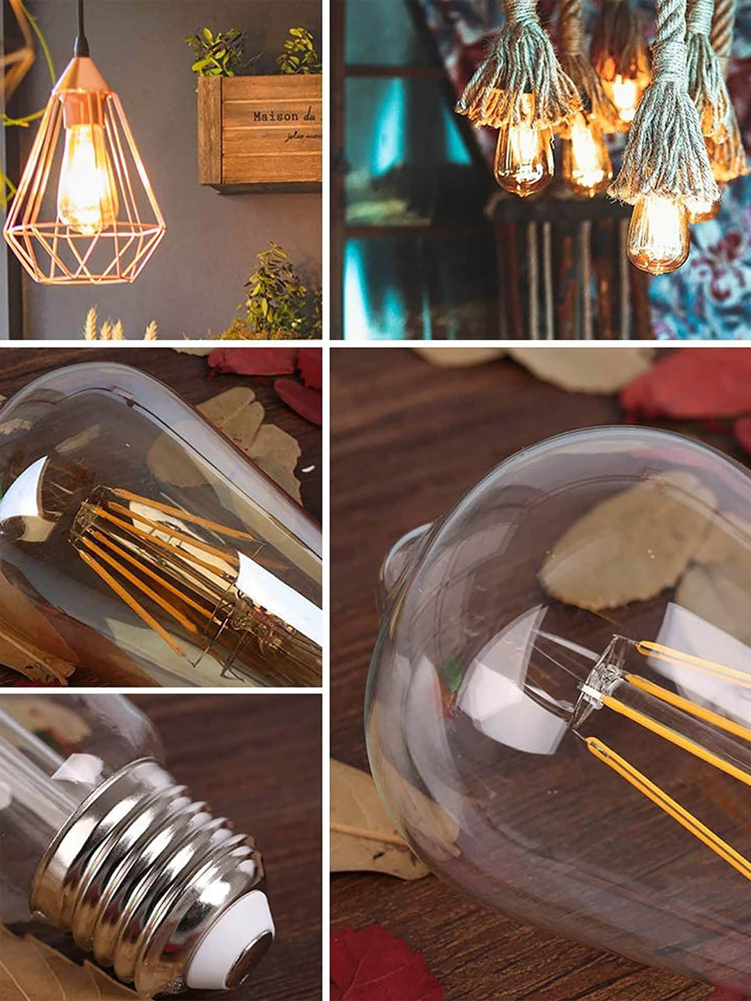 Buy Homesake Pack Of 3 Yellow 4 Watts E27 LED Amber Bulb - Light Bulb ...