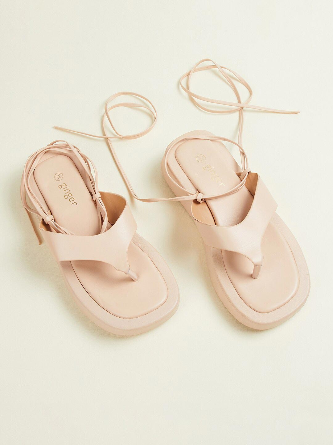 Buy Ginger By Lifestyle Women Pink Platform Gladiators - Heels for ...