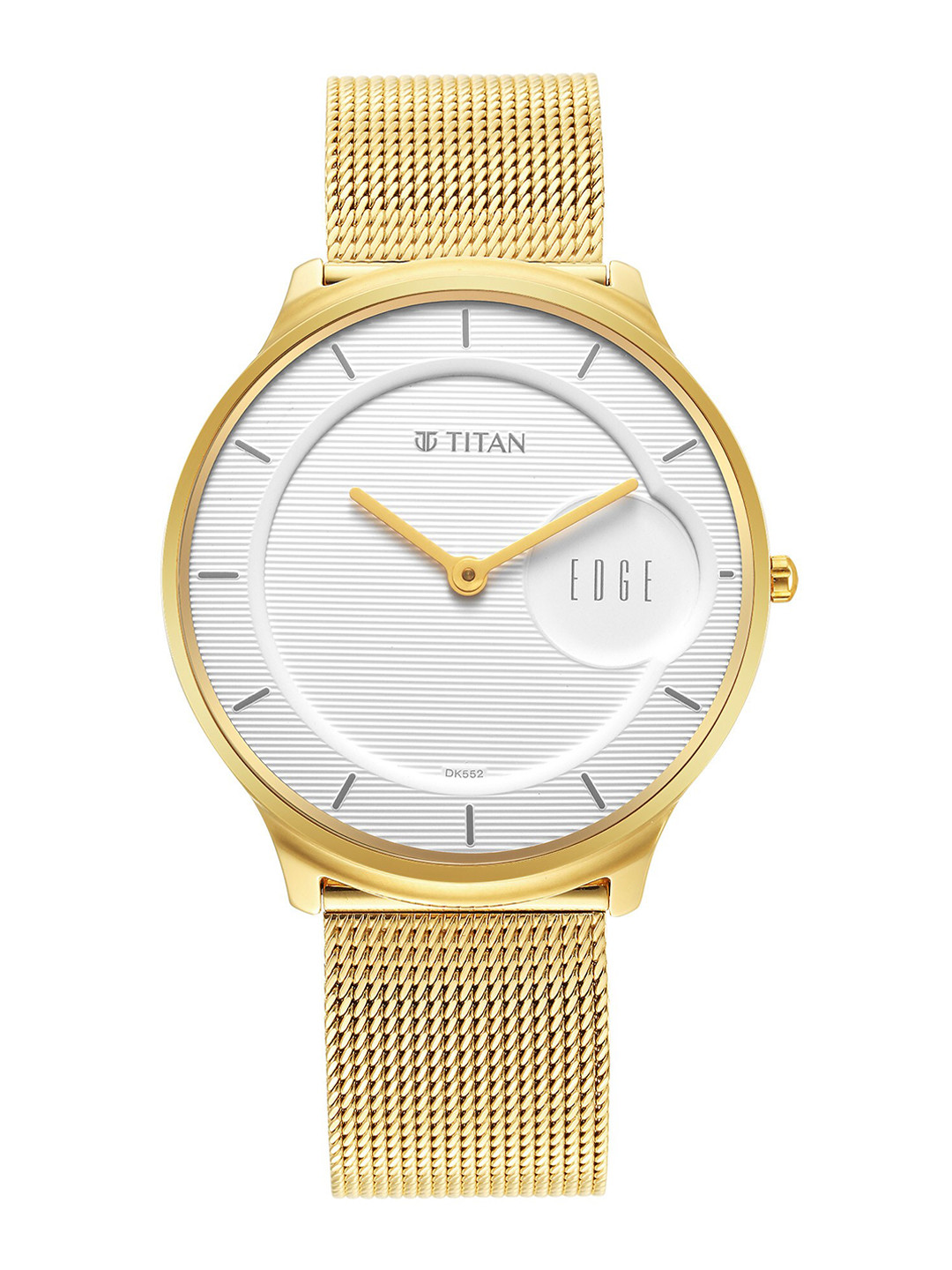 Buy Titan Men White Dial & Gold Toned Stainless Steel Bracelet Style ...