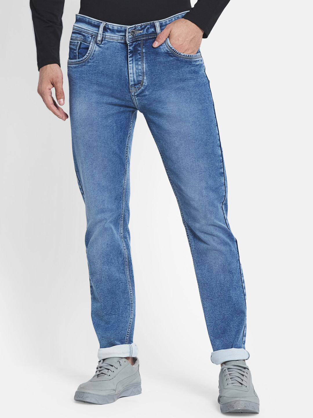 Buy Octave Men Blue Stretchable Mid Rise Jeans - Jeans for Men 19005538 ...