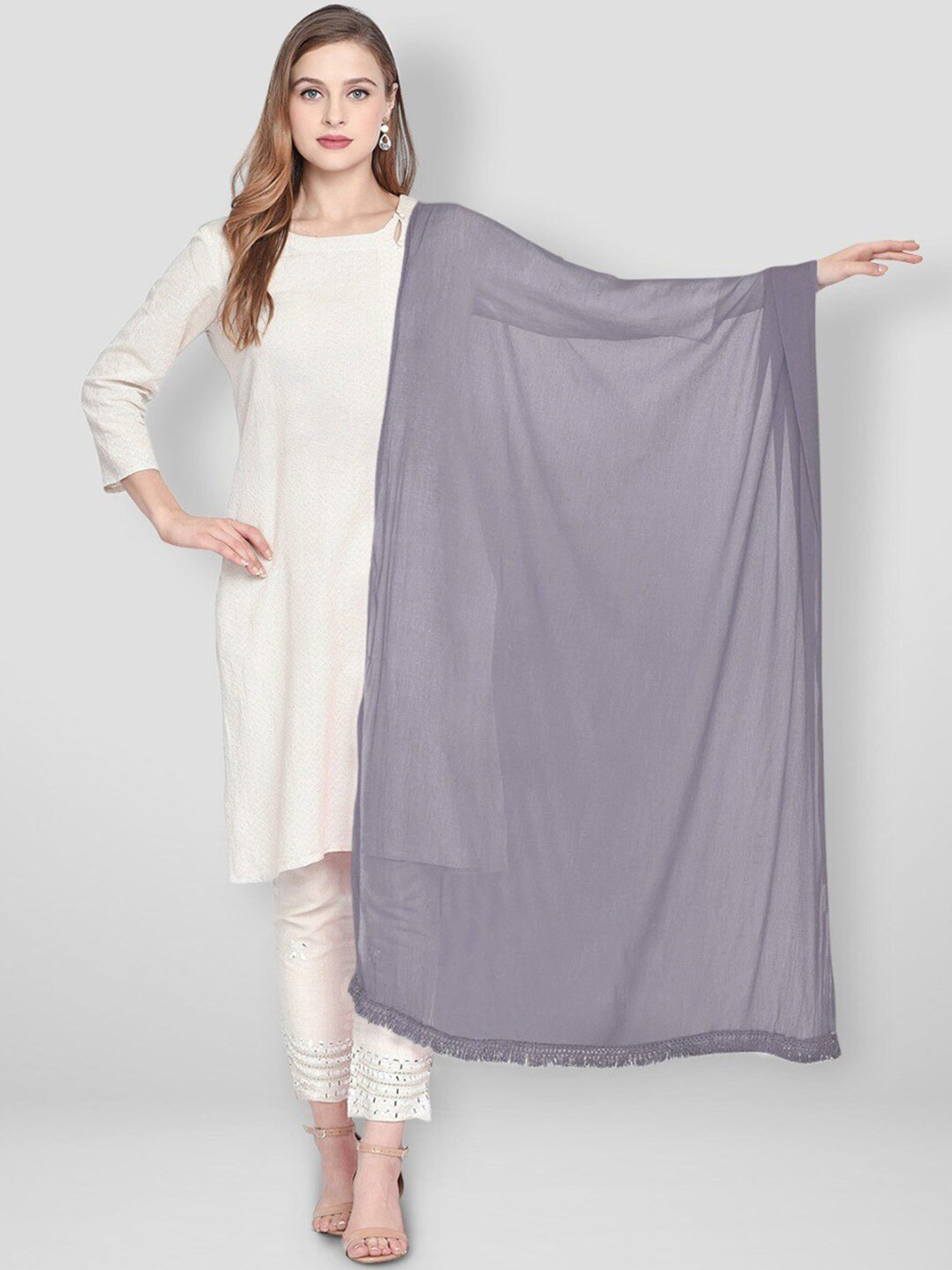 Buy ORUS Grey Dupatta - Dupatta for Women 19005594 | Myntra