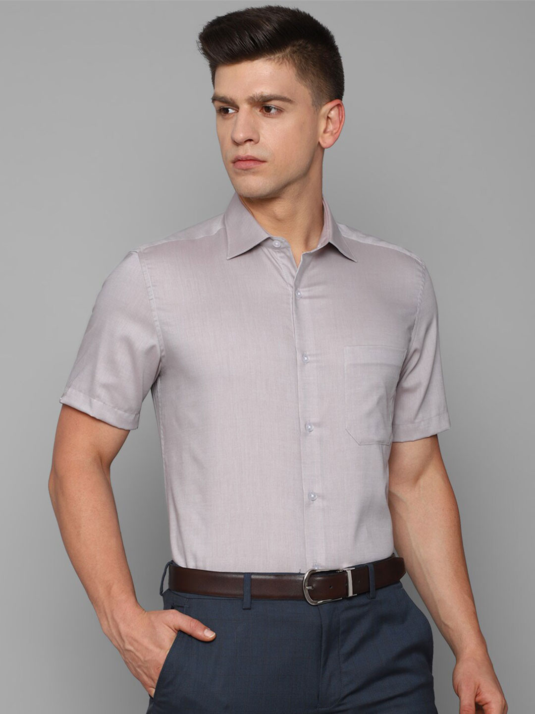 Buy Louis Philippe Men Grey Formal Shirt - Shirts for Men 19006492 | Myntra