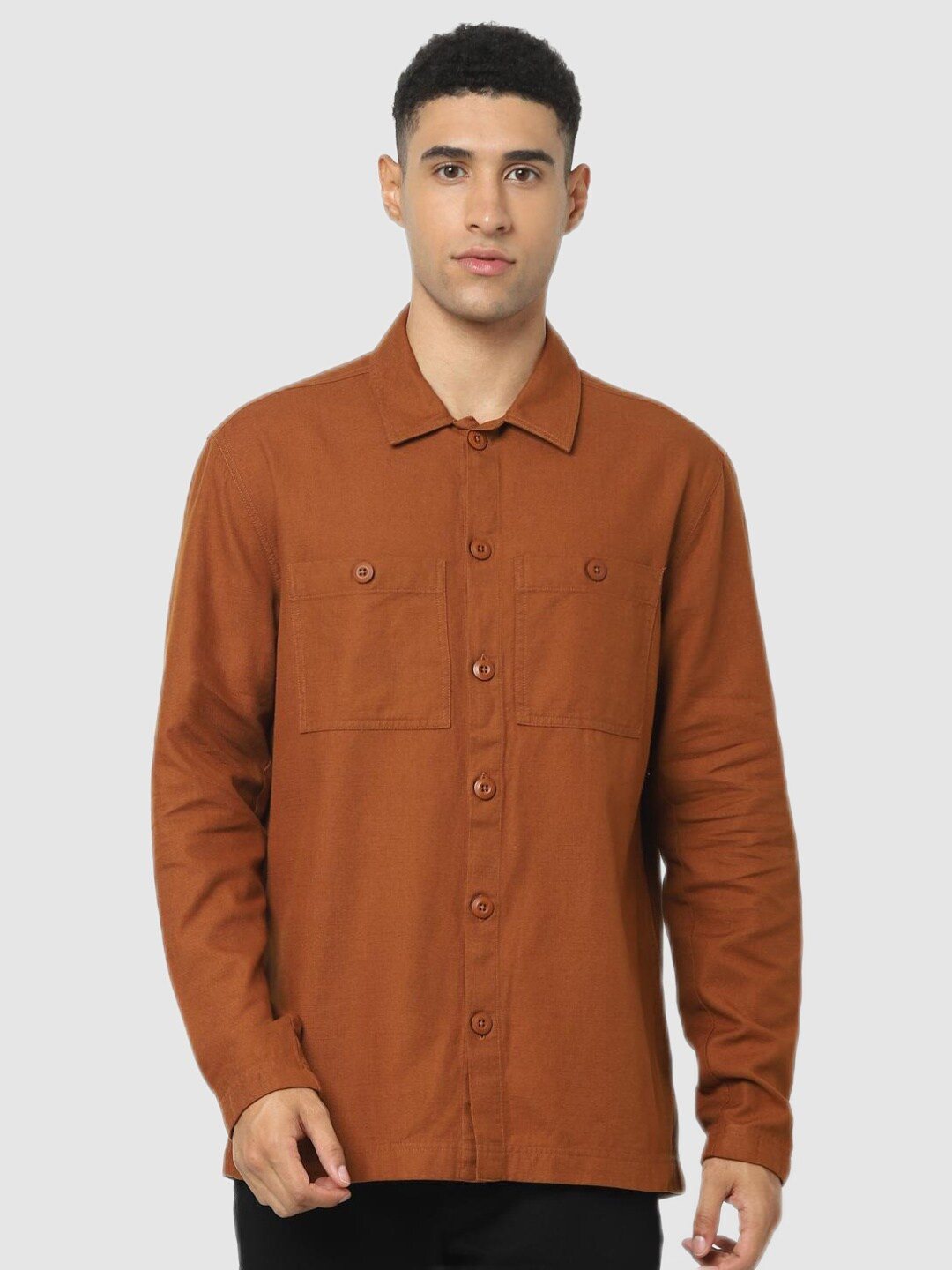 Buy Celio Men Rust Classic Casual Shirt - Shirts for Men 19013708 | Myntra