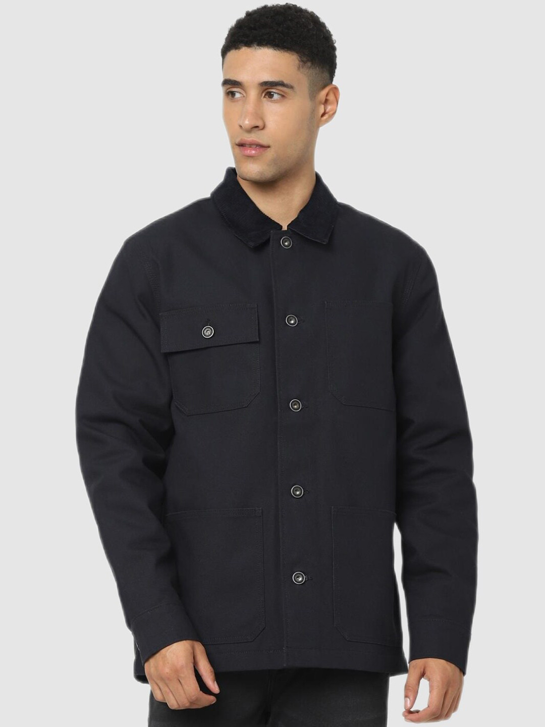 Buy Celio Men Black Denim Jacket - Jackets for Men 19014206 | Myntra