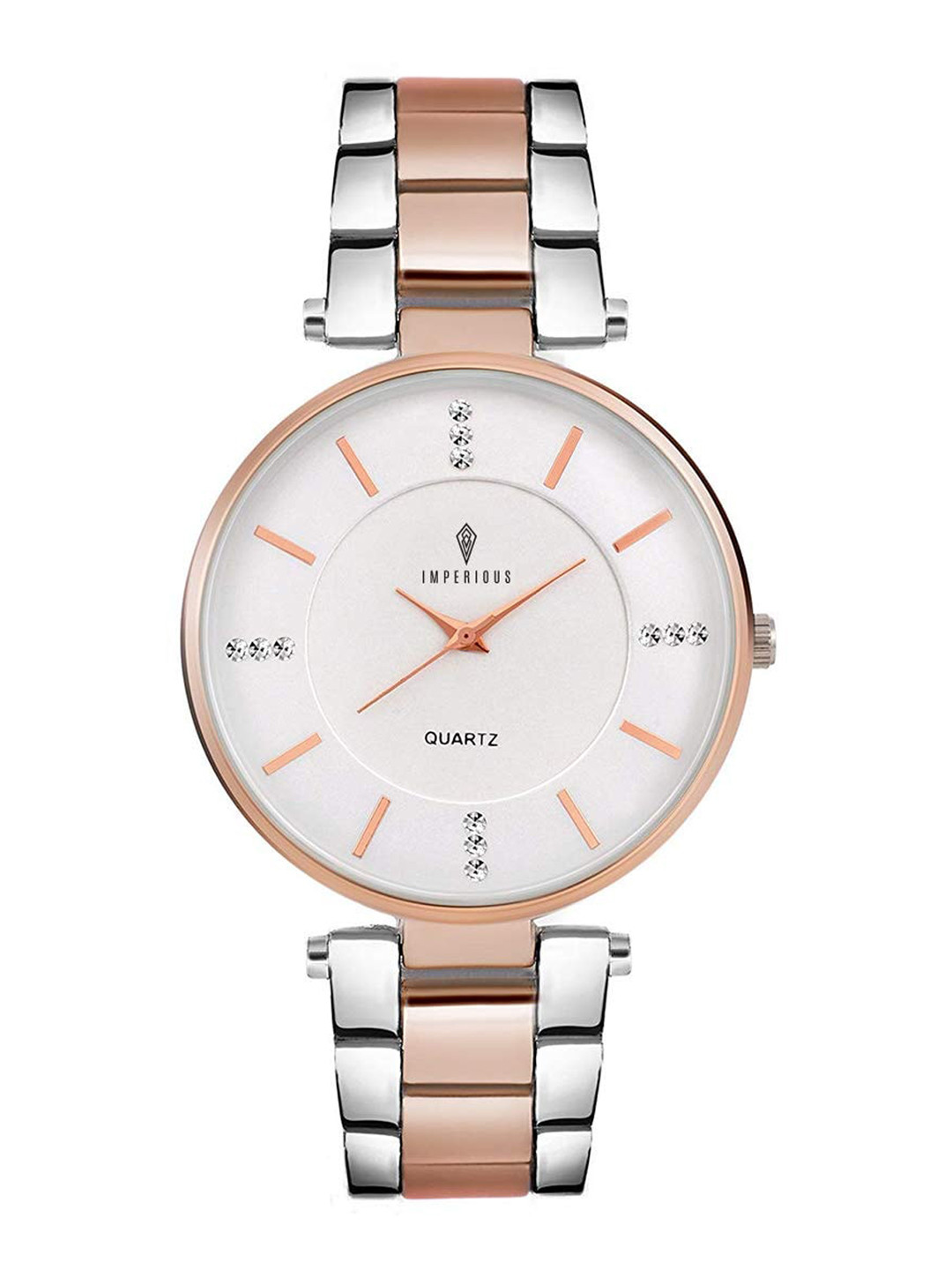 Buy Imperious The Royal Way Women Silver Toned Brass Dial ...