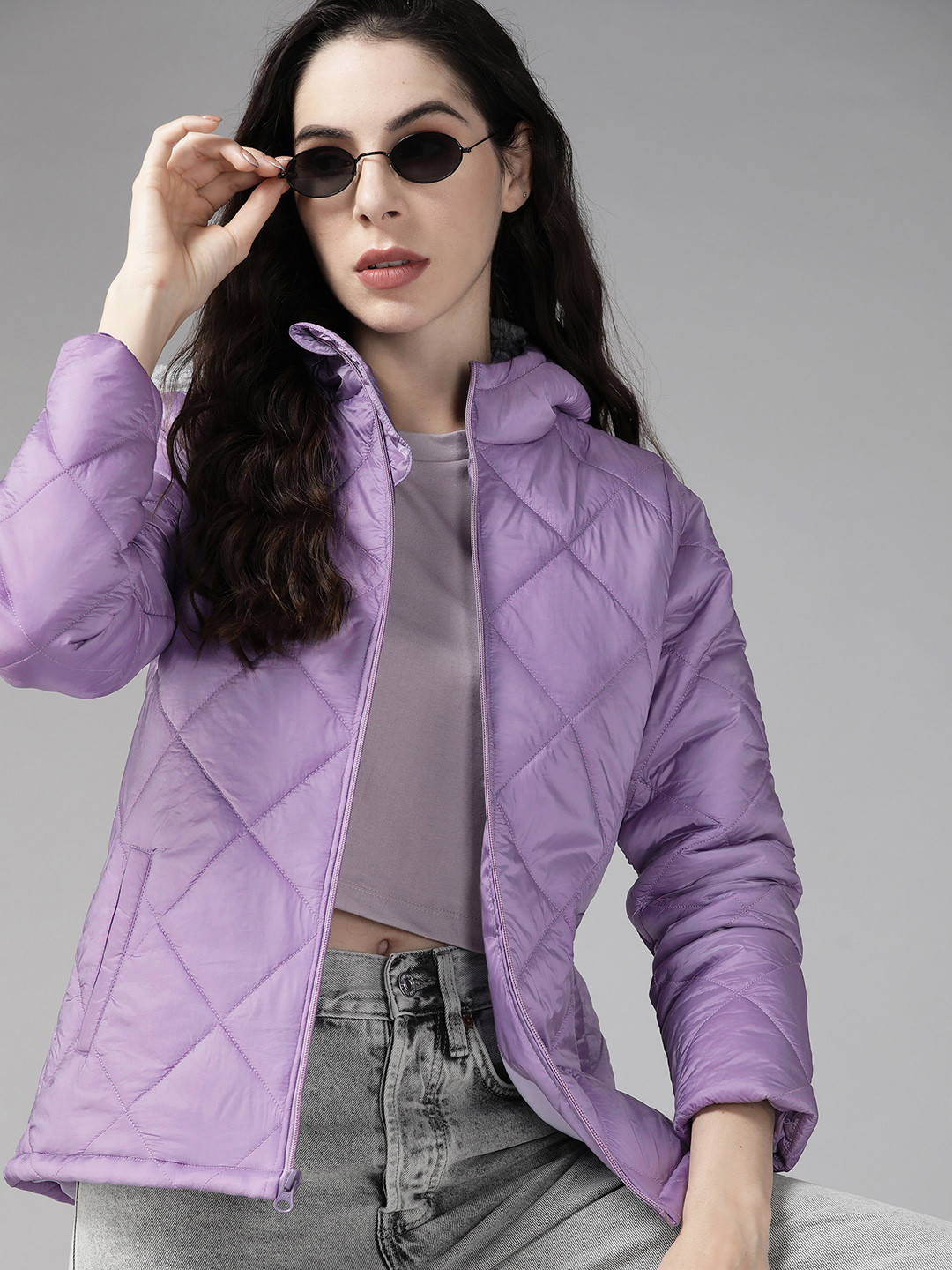 Buy Roadster Women Lavender Parka Jacket - Jackets for Women 19018904 ...