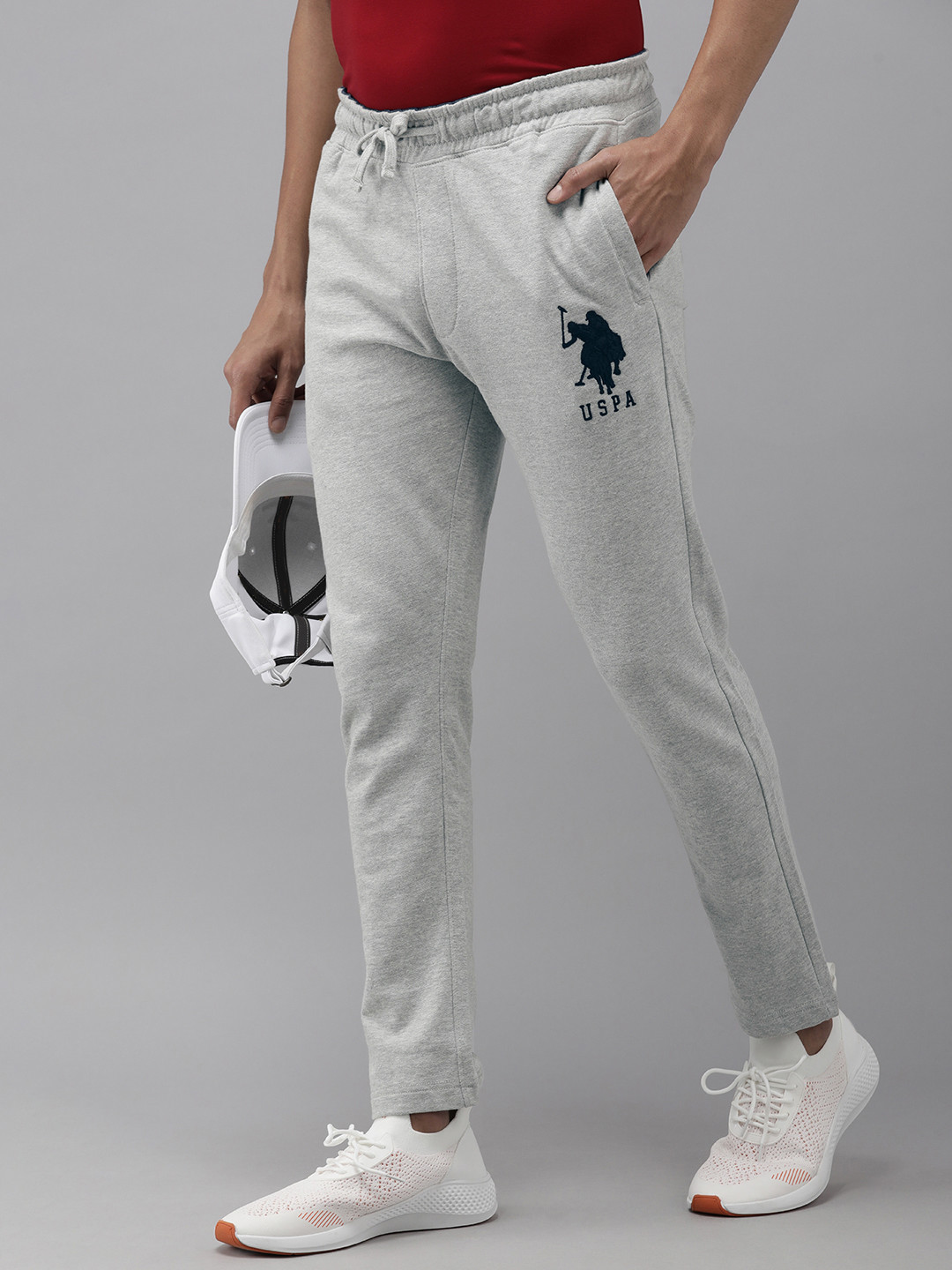 Buy U.S. Polo Assn. Men Slim Fit Solid Track Pants - Track Pants for ...