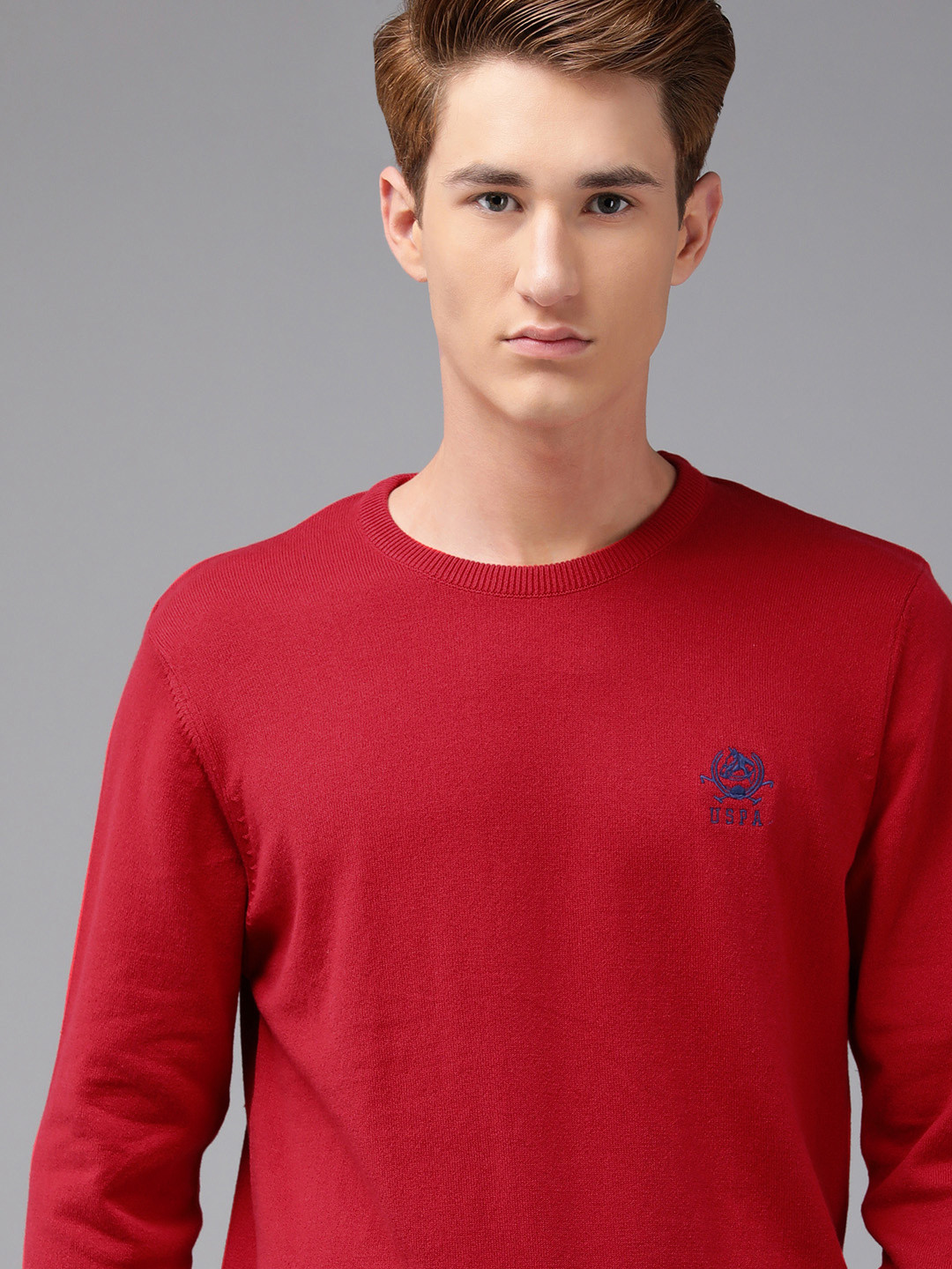 Buy U.S. Polo Assn. Men Red Pullover - Sweaters for Men 19019748 | Myntra