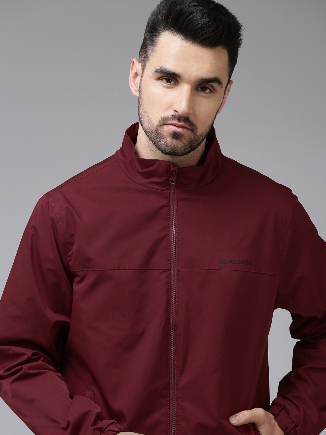 Buy U.S. Polo Assn. Men Maroon Sporty Jacket - Jackets for Men 19020376 ...