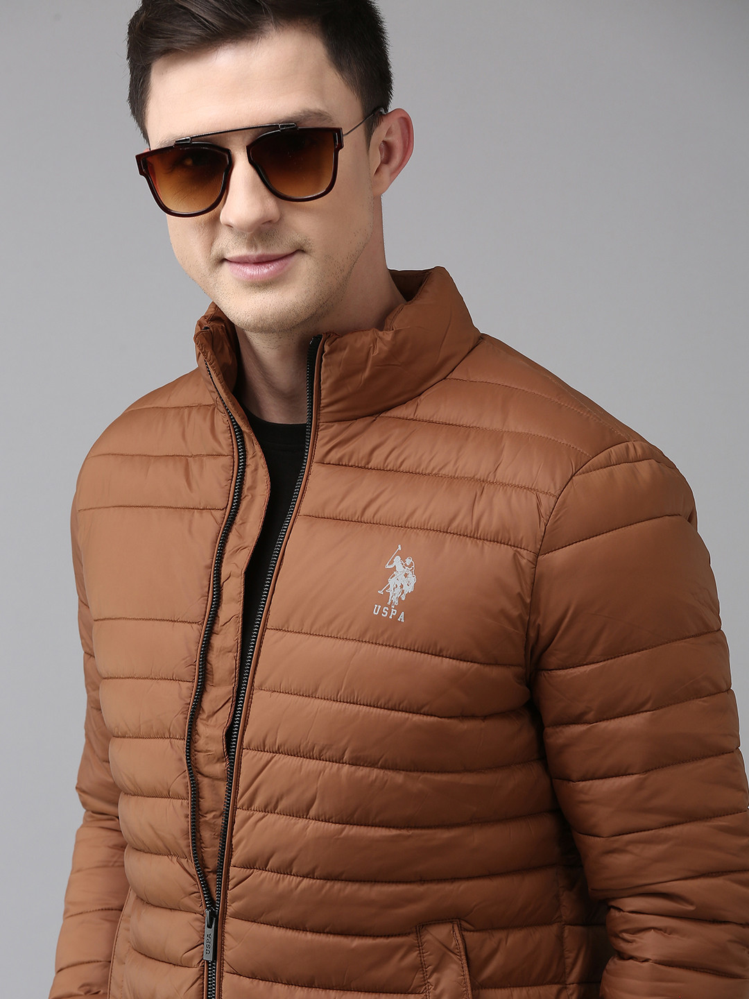 Buy U.S. Polo Assn. Men Rust Solid Puffer Jacket - Jackets for Men ...