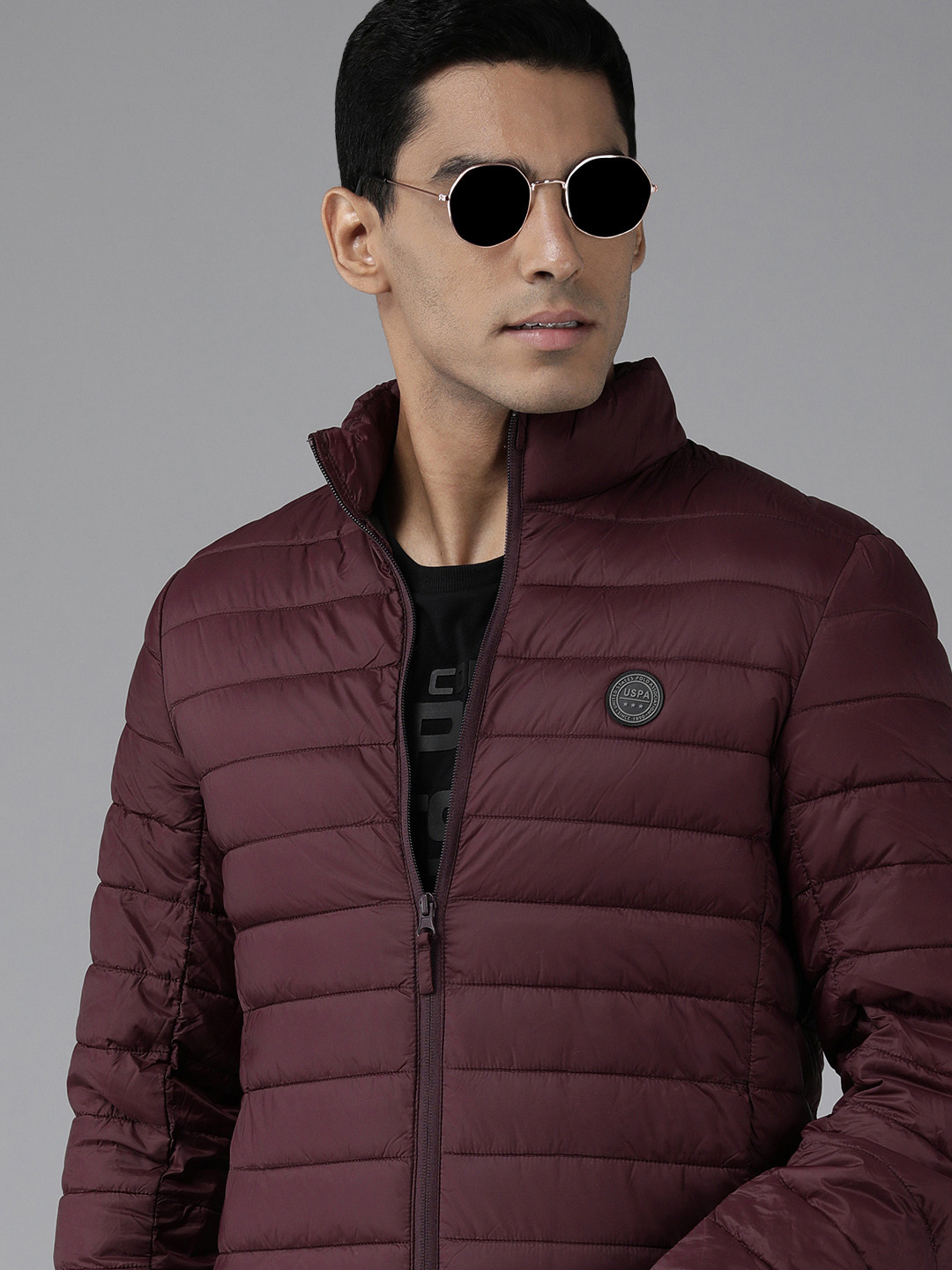 Buy U S Polo Assn Men Maroon Puffer Jacket - Jackets for Men 19020610 ...