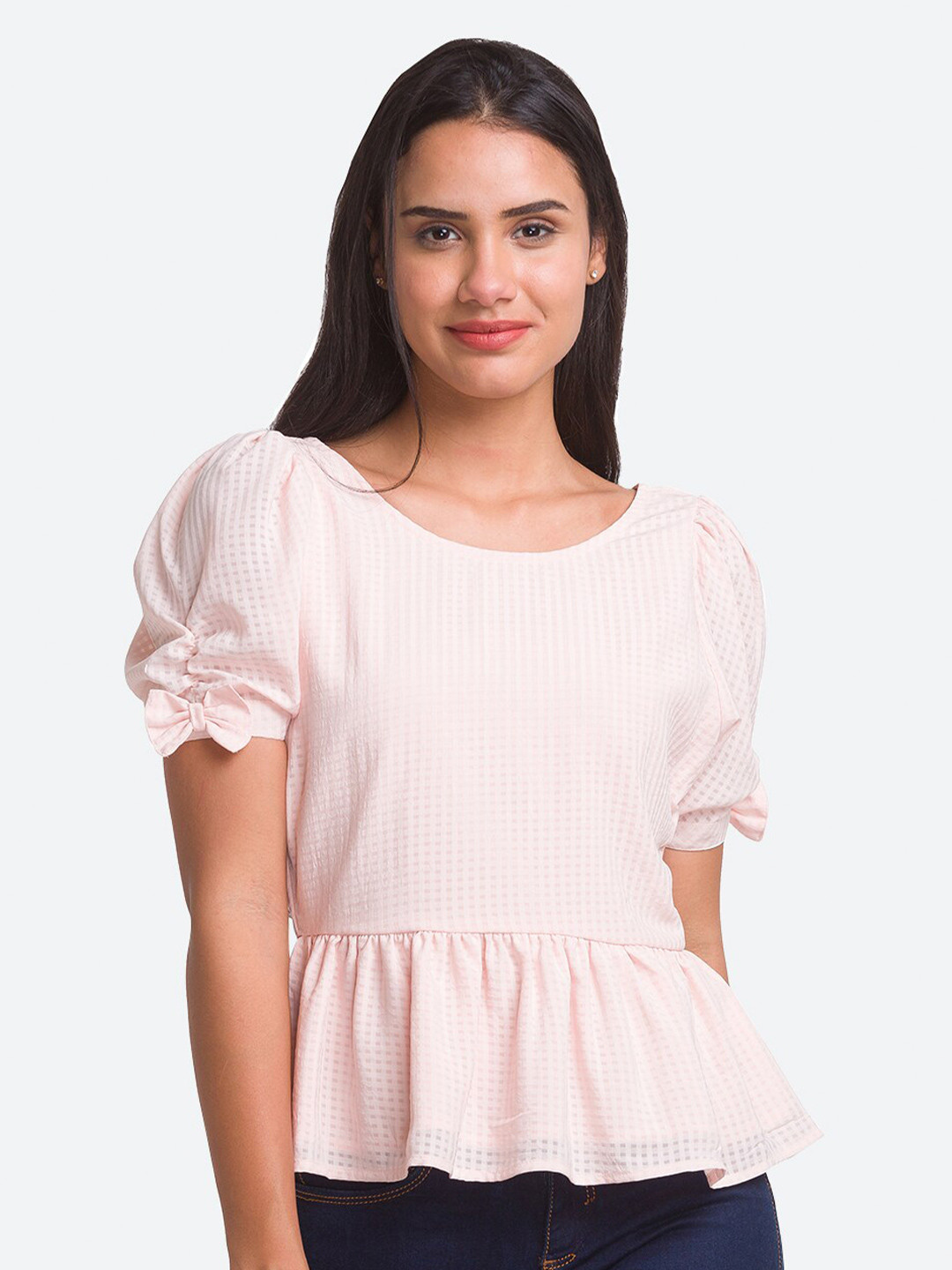 Buy Globus Peach Coloured & Petal Pink Georgette Top - Tops for Women ...
