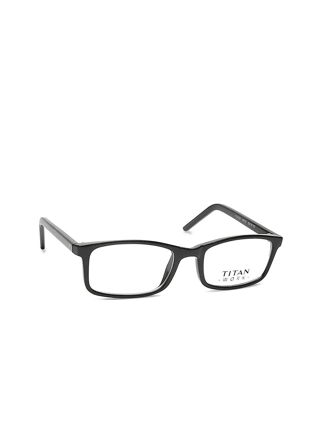 Buy Titan Unisex Black Full Rim Rectangle Frames TW1050MFP2 - Frames ...