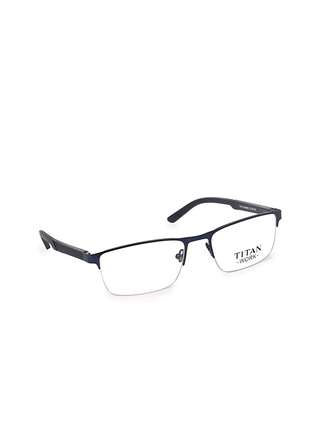 Buy Titan Unisex Blue Half Rim Rectangle Frames - Frames for Unisex ...