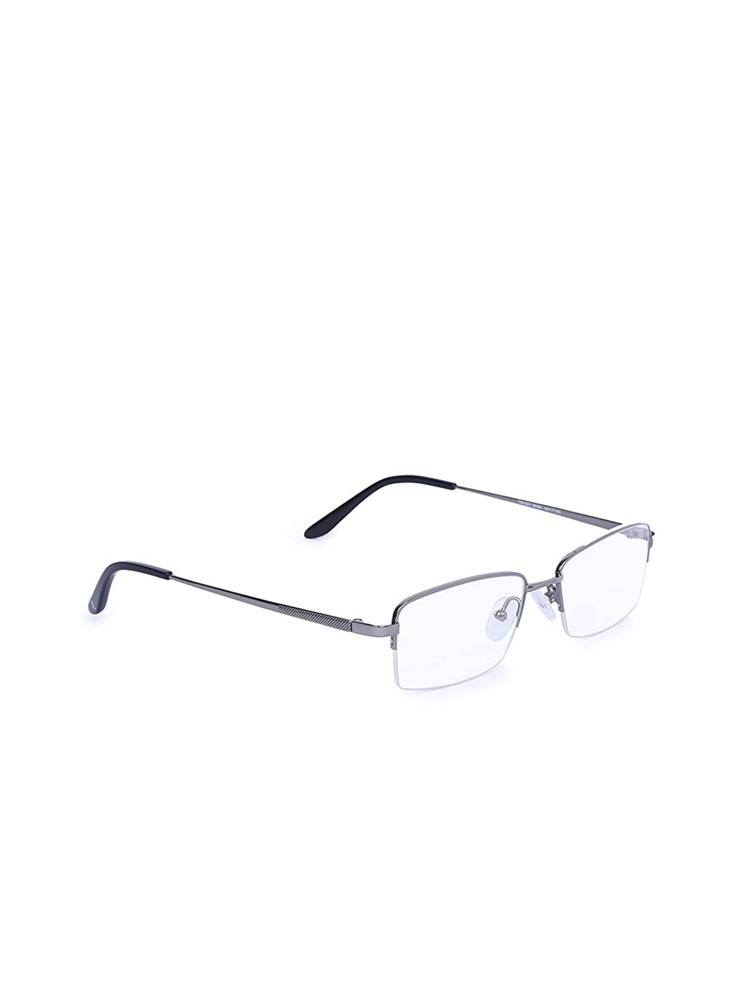 Buy Titan Unisex Silver Toned Half Rim Rectangle Frames - Frames for ...
