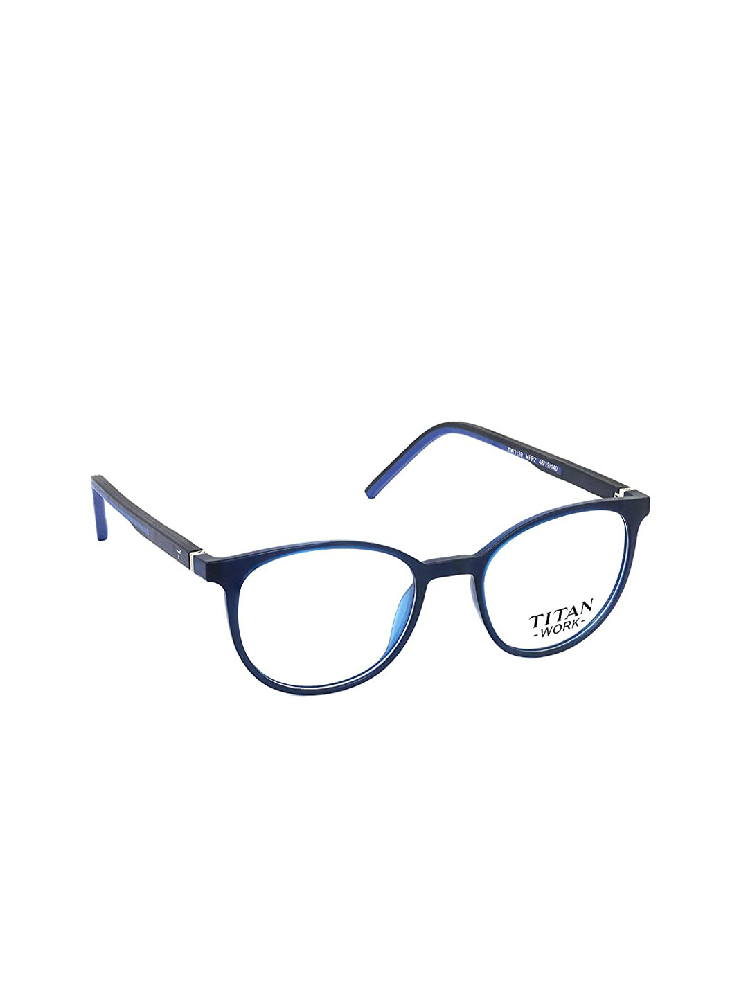 Buy Titan Unisex Blue Full Rim Round Frames TW1139MFP2 - Frames for ...