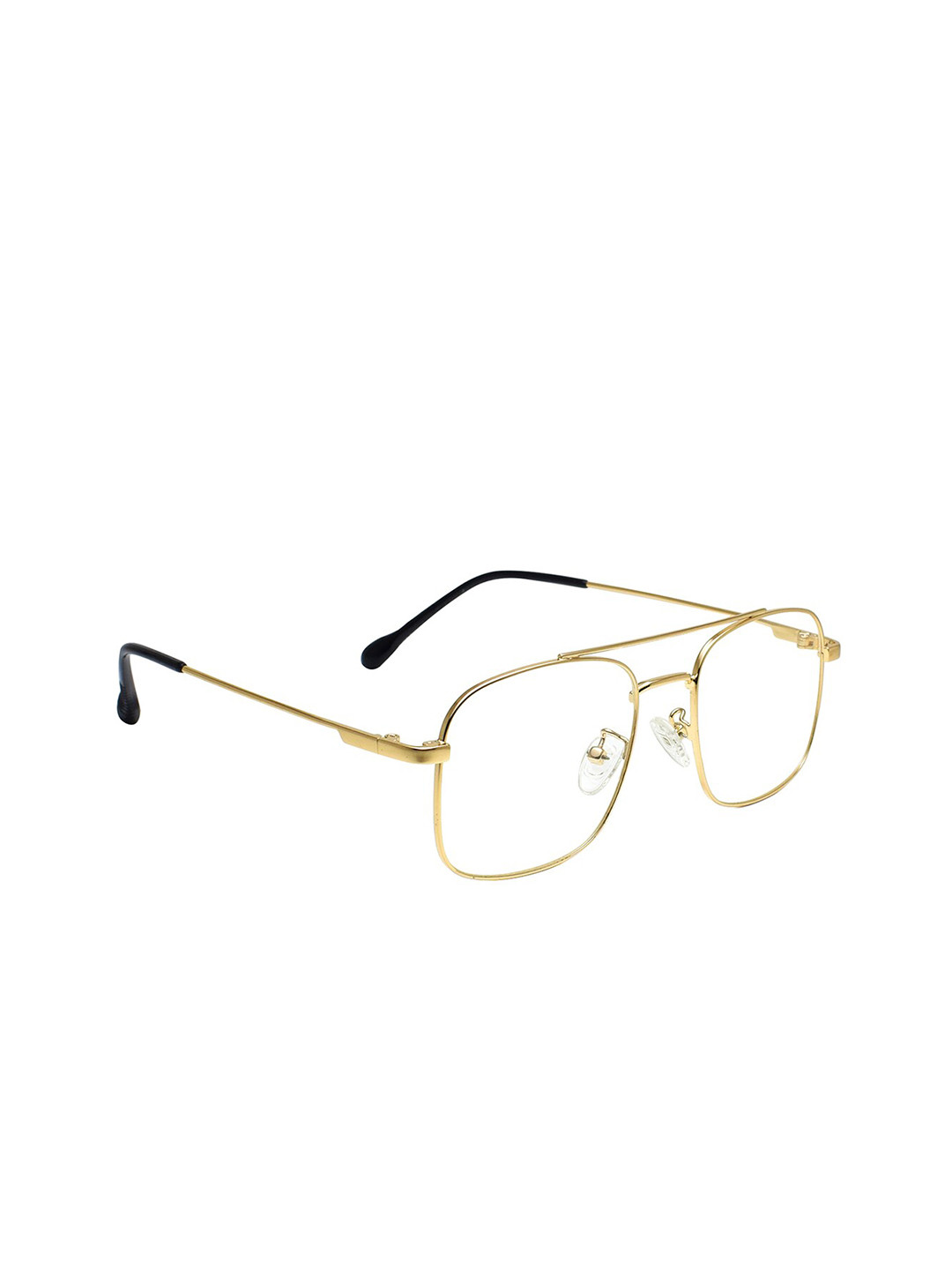 Buy Peter Jones Eyewear Unisex Gold Toned & Black Full Rim Square ...