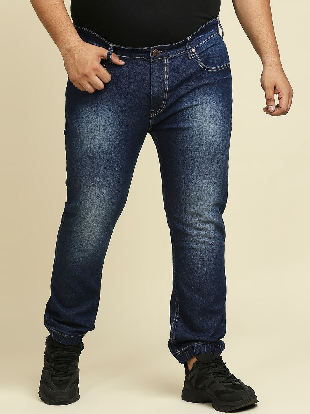 Buy Freeform By High Star Men Plus Size Blue Slim Fit Low Distress ...