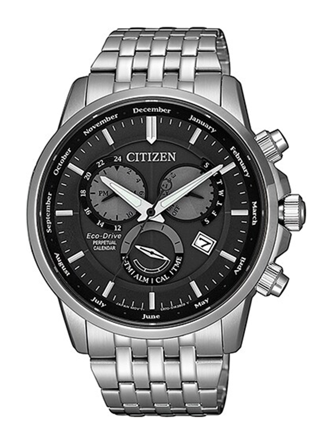 Buy Citizen Men Grey Dial & Silver Toned Stainless Steel Bracelet Style ...