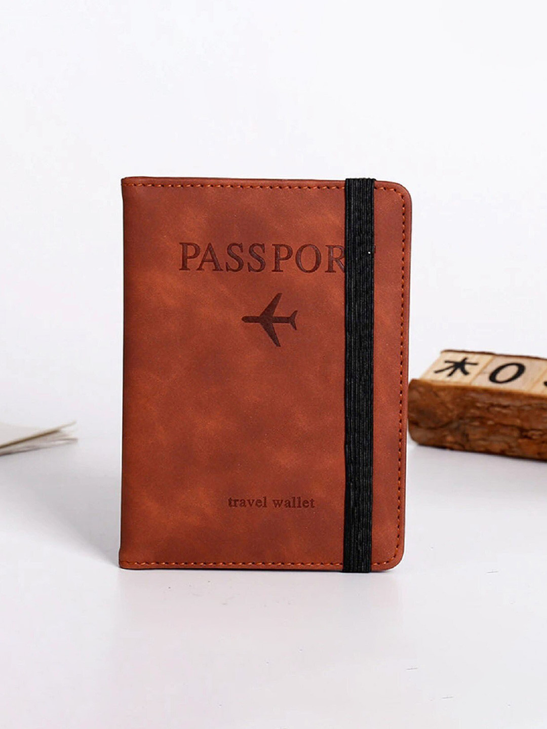 Buy VOGARD Unisex Tan PU Passport Holder With Passport Holder Wallets