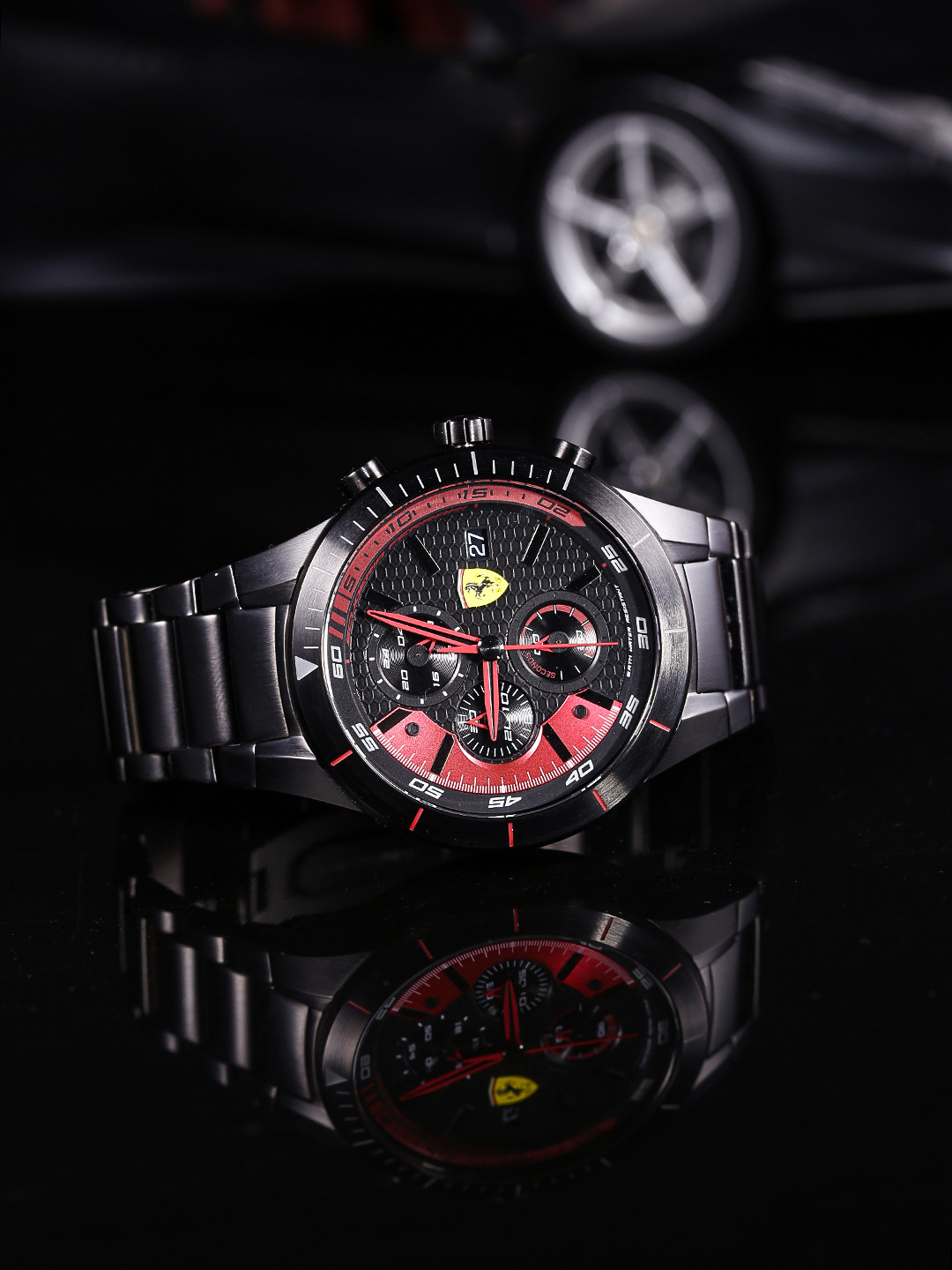 Buy SCUDERIA FERRARI Men Black Red Rev Evo Analogue Watch 0830264 ...