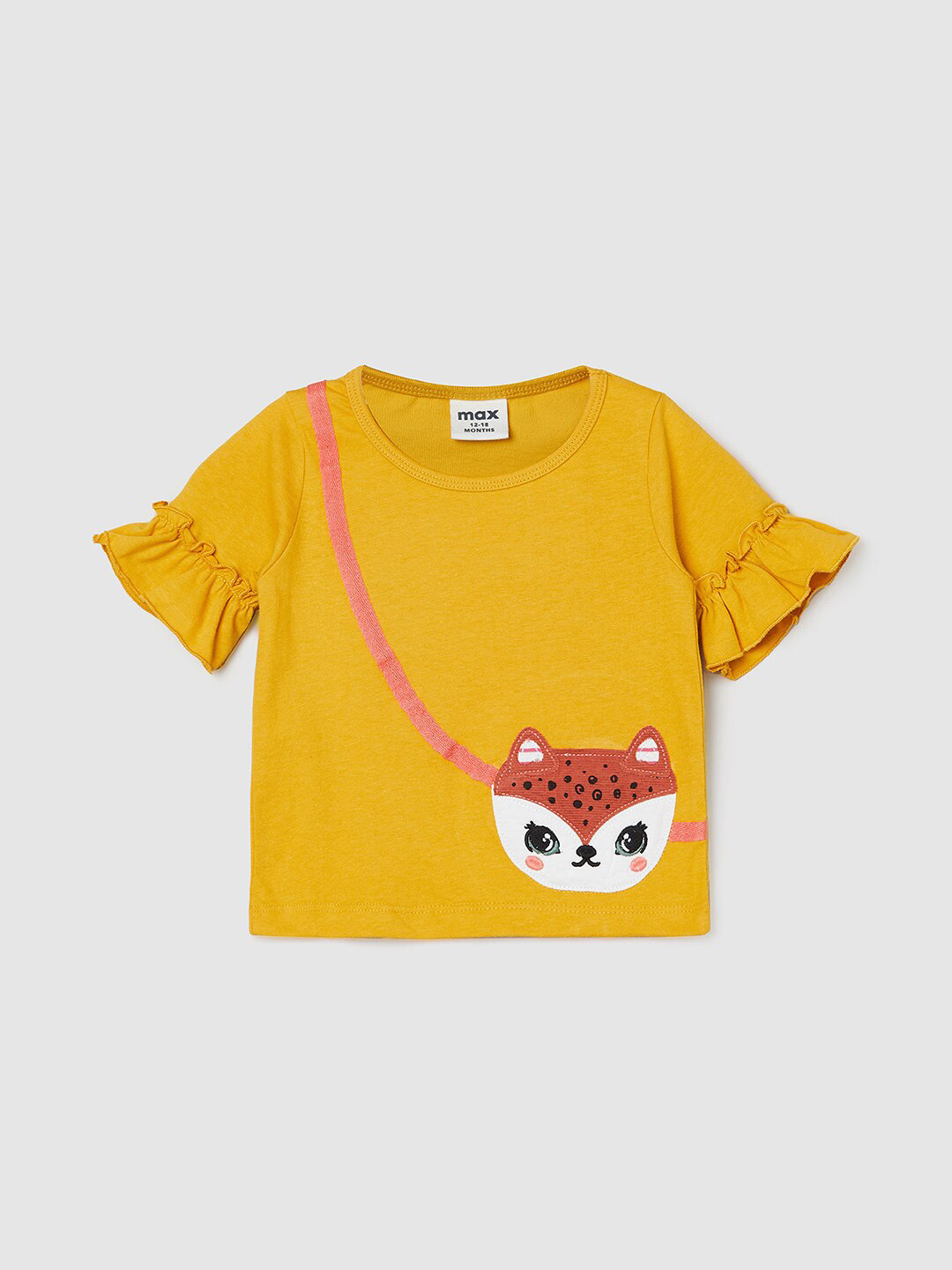 Buy Max Kids Girls Yellow Print Top - Tops for Girls 19053250 | Myntra