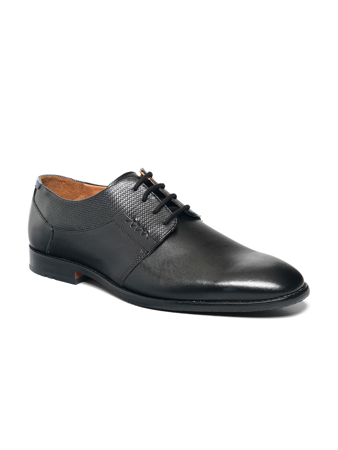 Buy Ruosh Men Black Solid Leather Formal Colombo Shoes - Formal Shoes ...