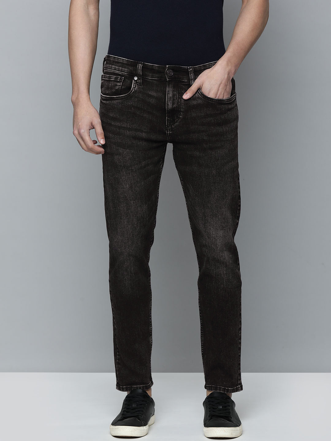 Buy Flying Machine Men Black Slim Fit Light Fade Stretchable Jeans ...