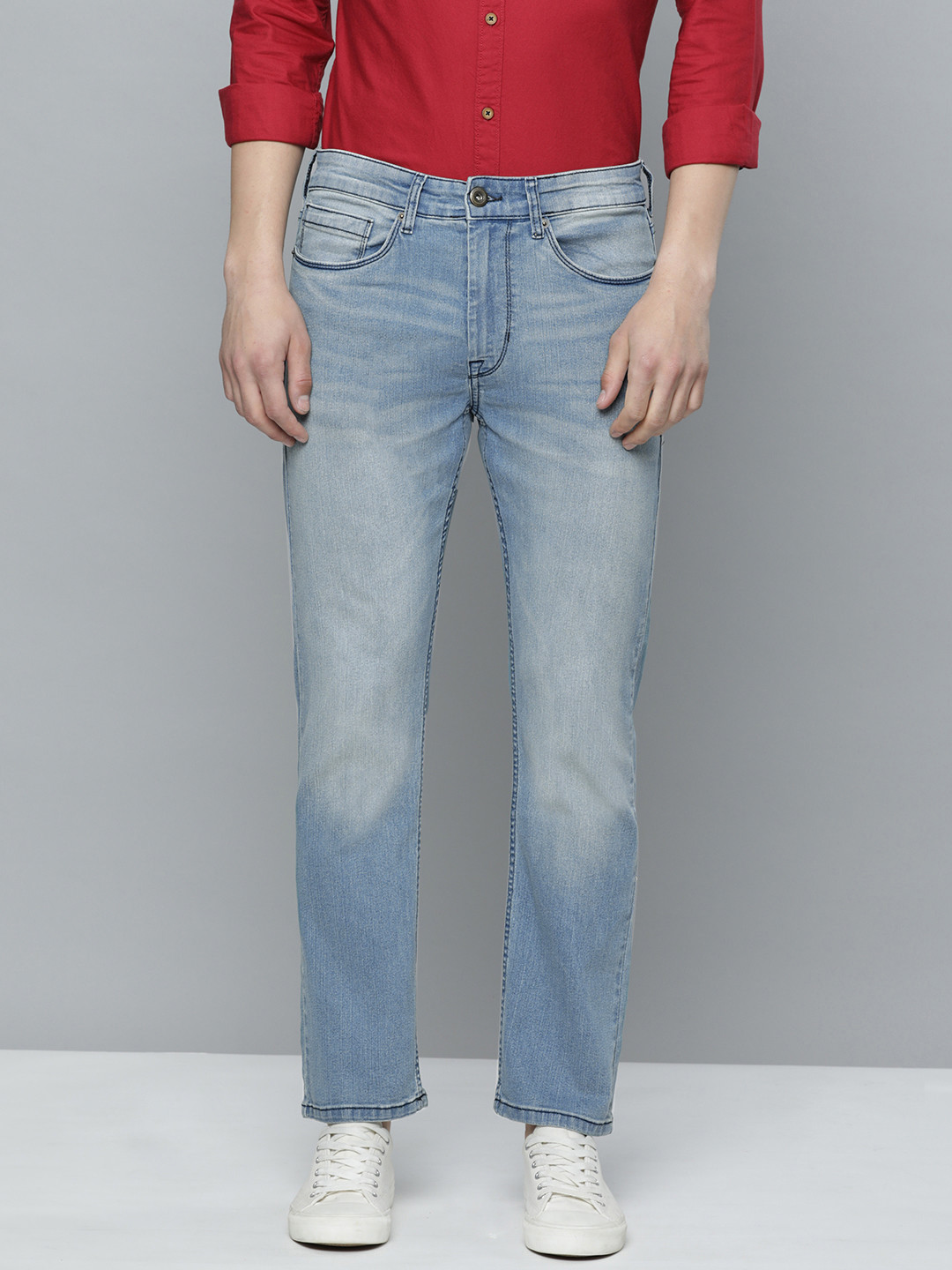 Buy Flying Machine Men Blue Slim Fit Light Fade Stretchable Jeans ...