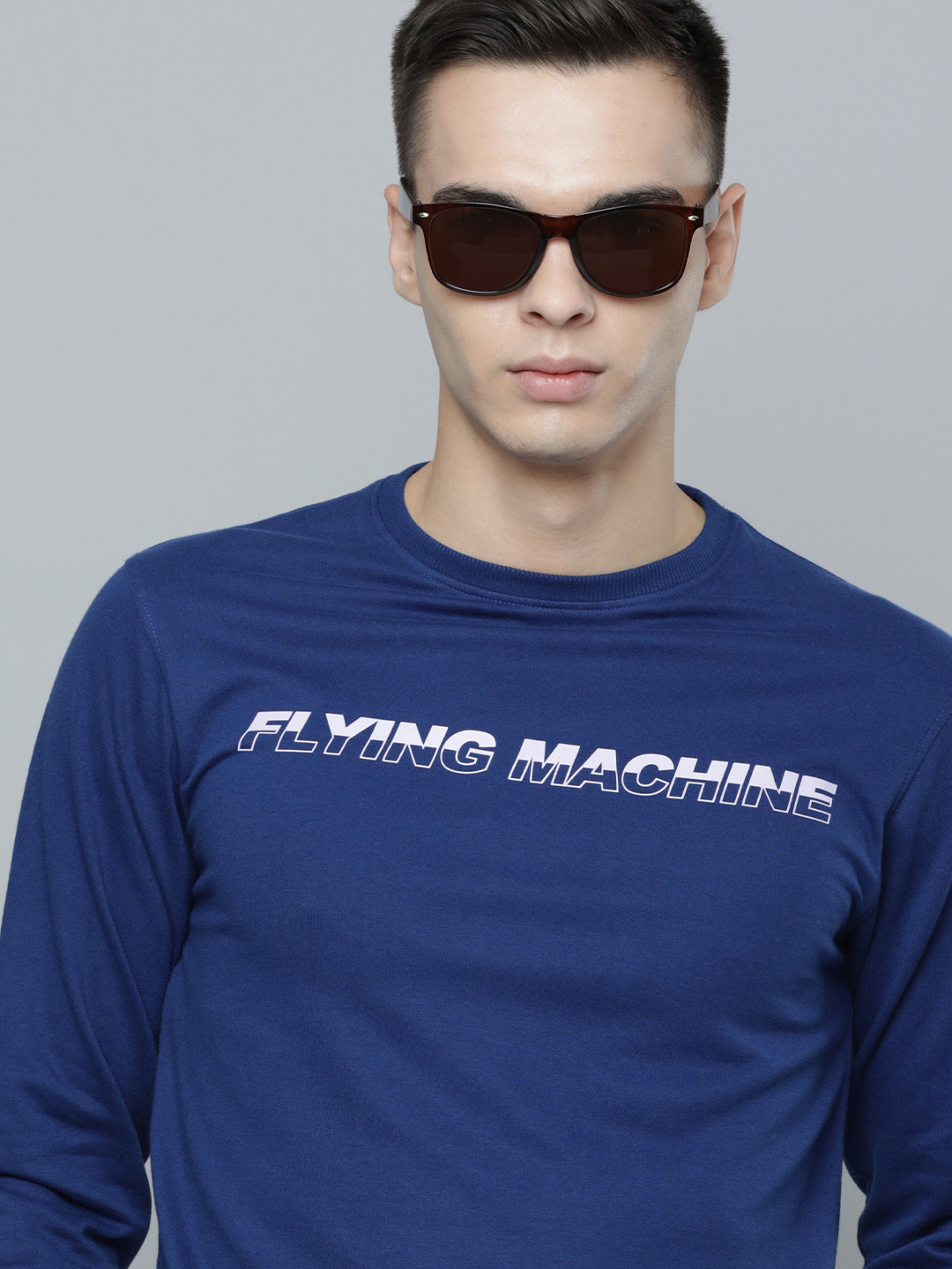 Buy Flying Machine Men Brand Logo Print Knitted Sweatshirt ...