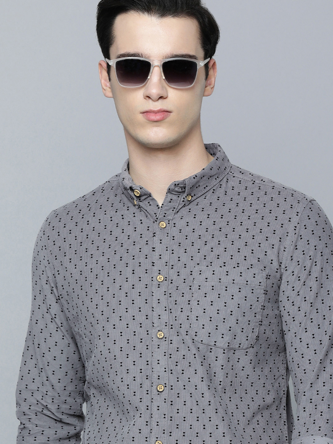 Buy Flying Machine Men Slim Fit Pure Cotton Printed Casual Shirt ...