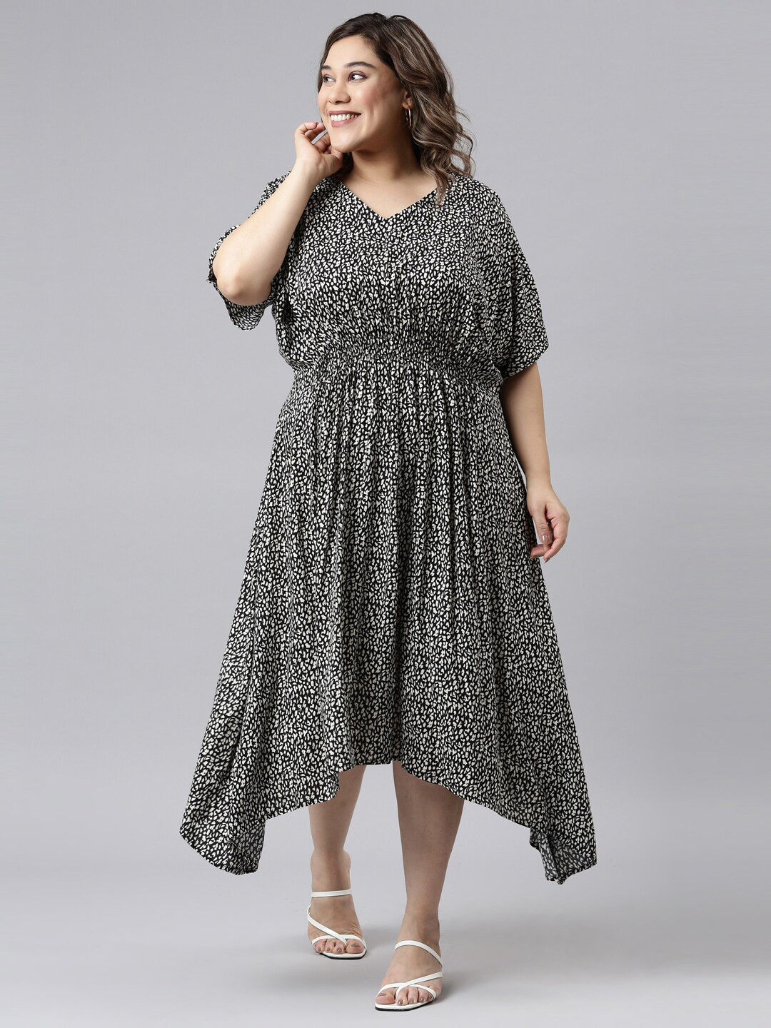 Buy The Pink Moon Black A Line Midi Dress - Dresses for Women 19063906 ...