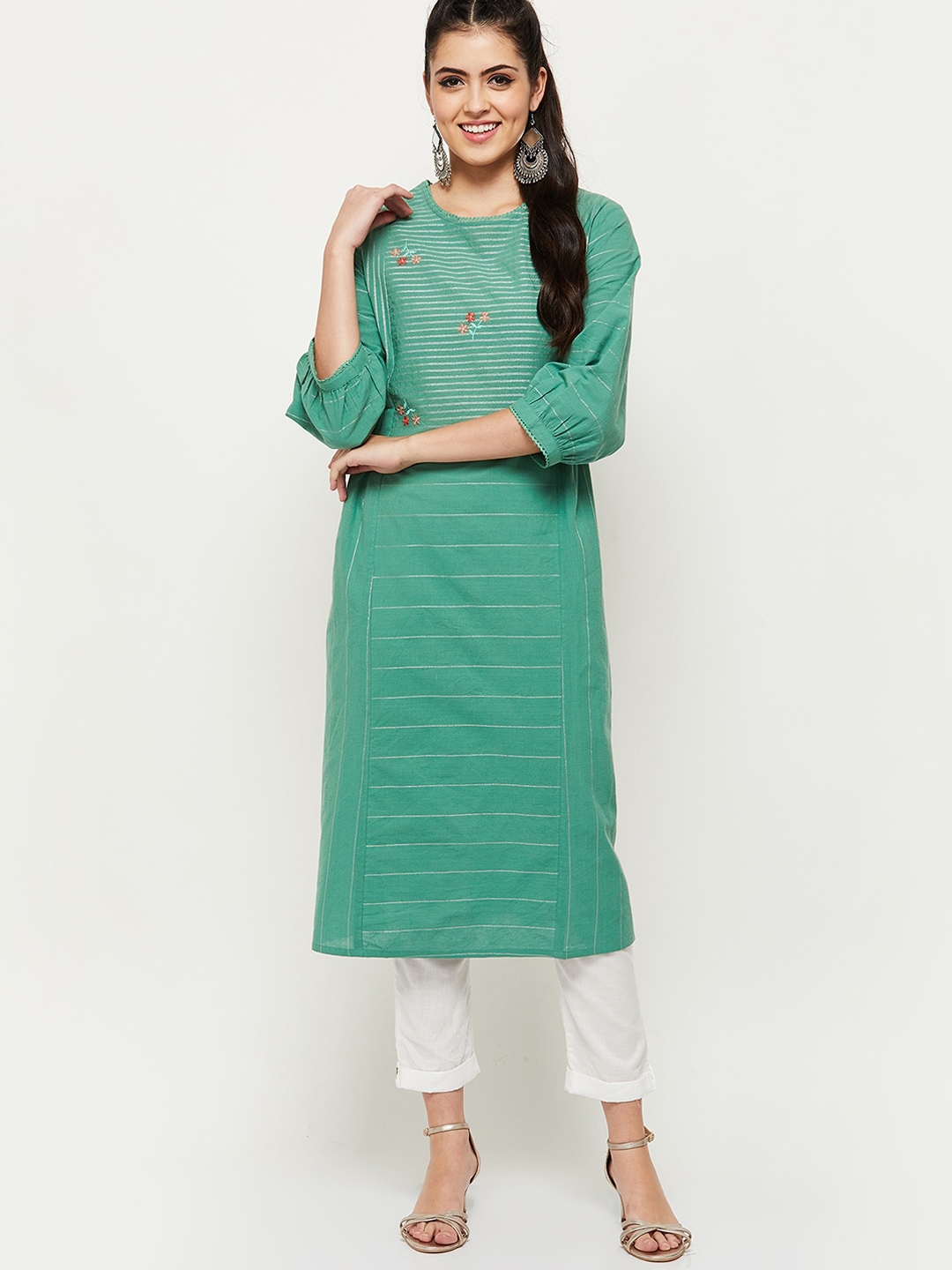 Buy Max Women Teal Kurta Kurtas For Women 19068140 Myntra