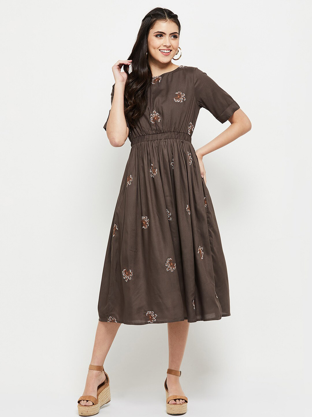 Buy Max Women Floral Midi Dress - Dresses for Women 19068800 | Myntra