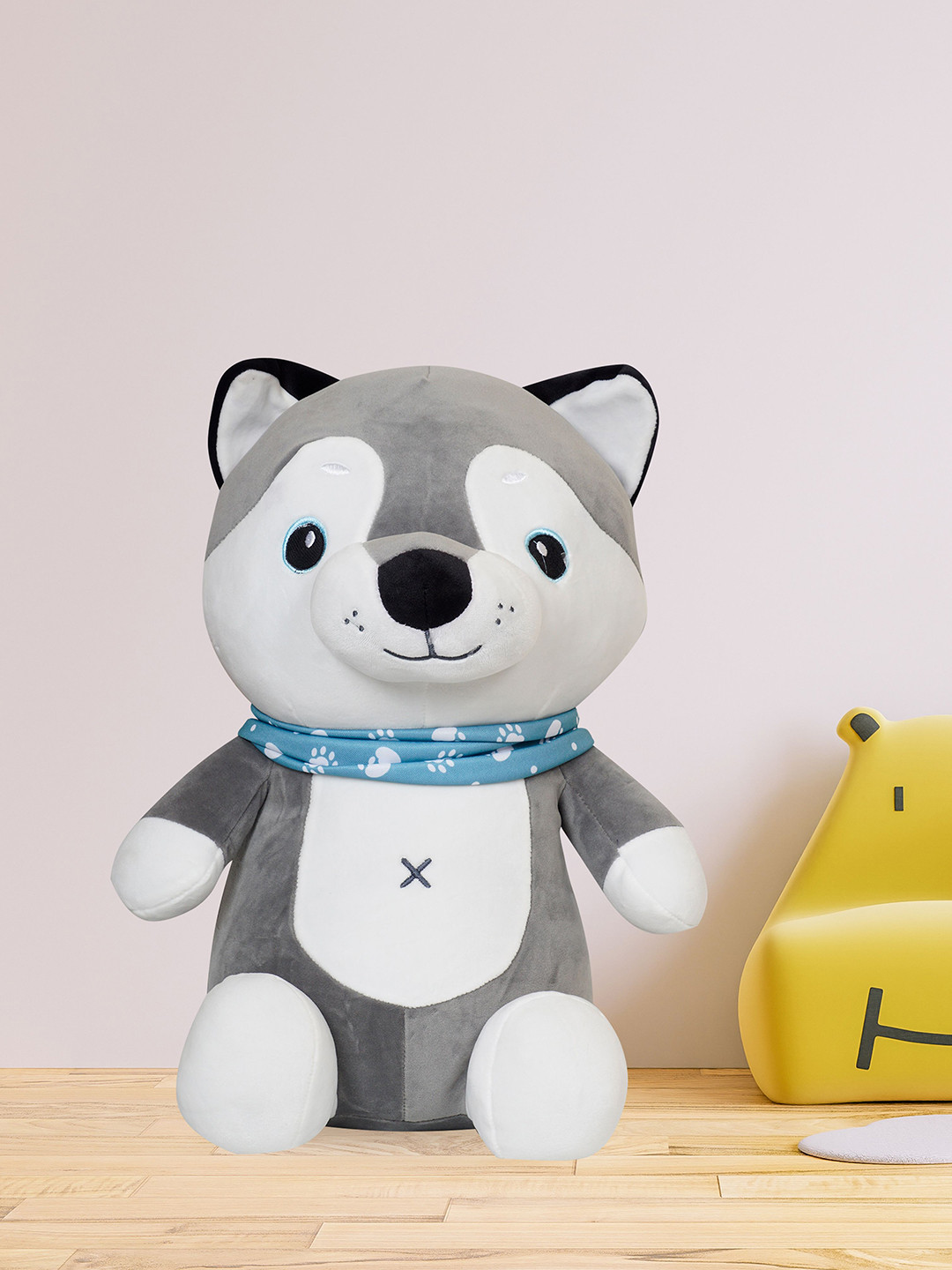 Buy Ultra Unisex Kids Grey Soft Fox Toy 21 Inch - Soft Toys And Dolls ...