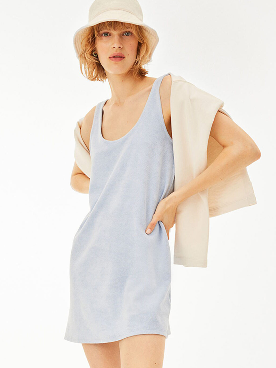 Buy H&M Women Blue Terry Dress - Dresses for Women 19071630 | Myntra