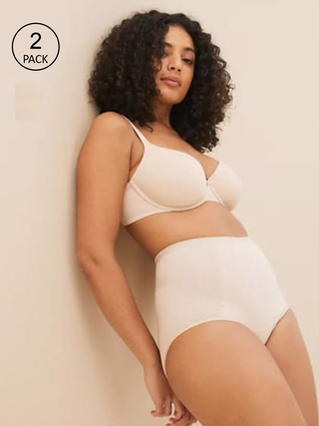 Buy Marks & Spencer Women Pack Of 2 Beige Pure Cotton Boy Shorts - Briefs for Women 19085764 ...