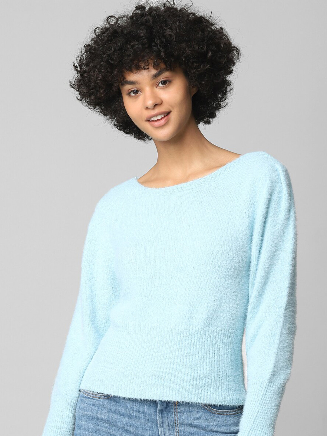 Buy ONLY Women Blue Pullover - Sweaters for Women 19087836 | Myntra