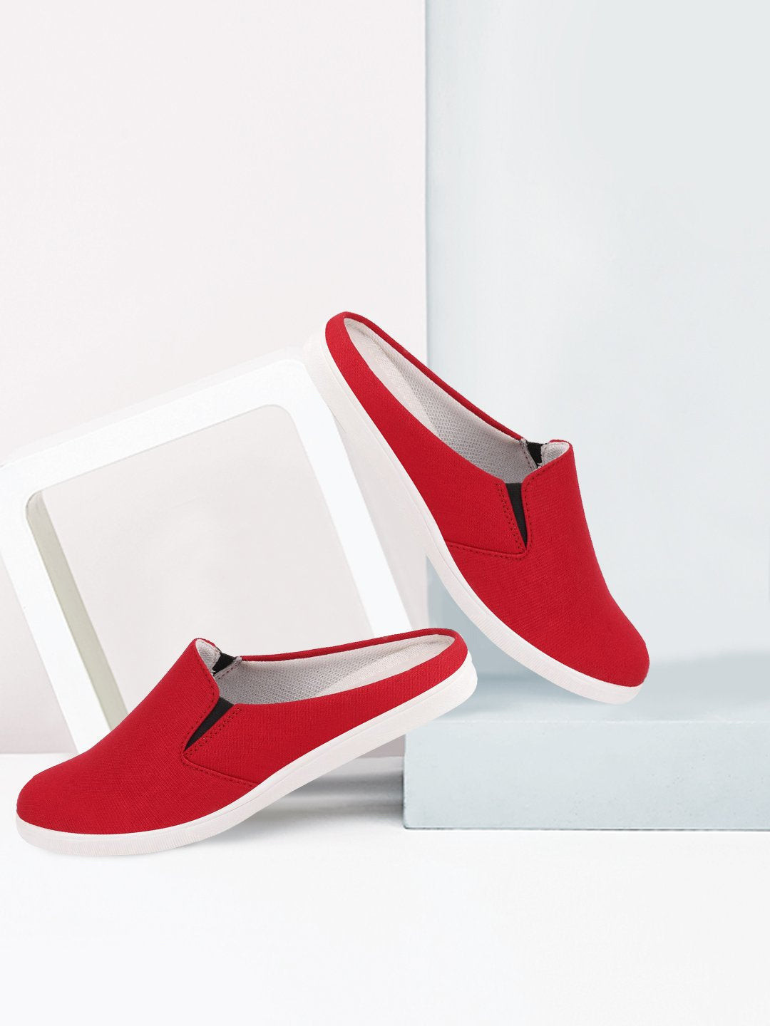 Buy FAUSTO Men Red Slip On Casual Sneakers - Casual Shoes for Men ...