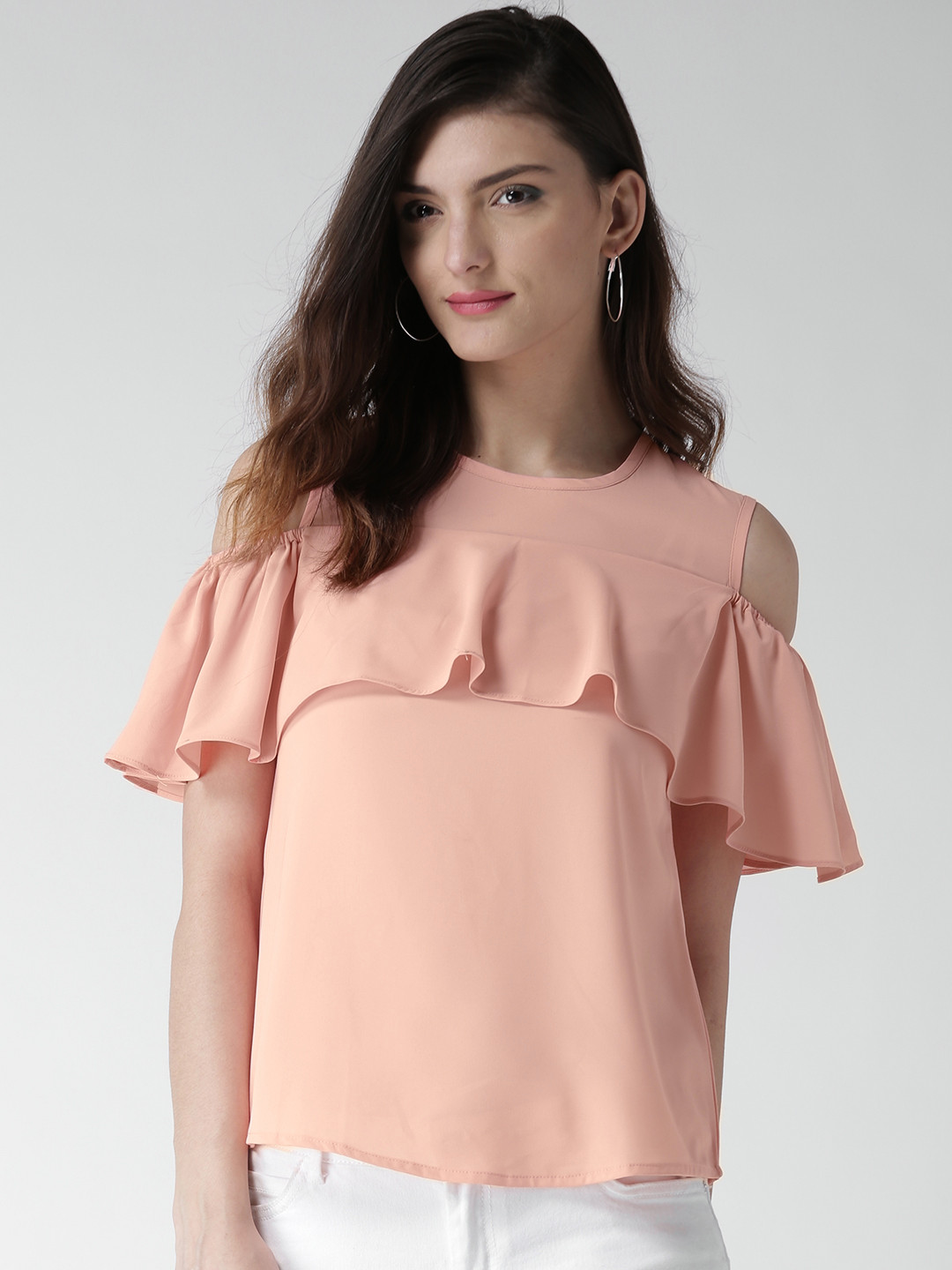 Buy VVINE Women Peach Coloured Solid Top - Tops for Women 1909782 | Myntra