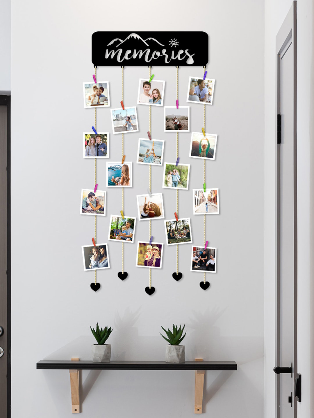 Buy Art Street Black Solid Memories Theme Clip Holder Photo Frame ...