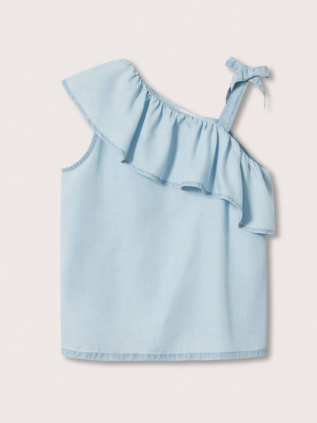 Buy Mango Kids Blue One Shoulder Ruffles Top - Tops for Girls 19100888 ...